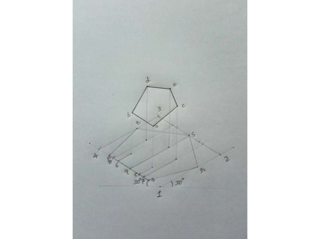 Isometric view of truncated pentagonal pyramid | PPTX