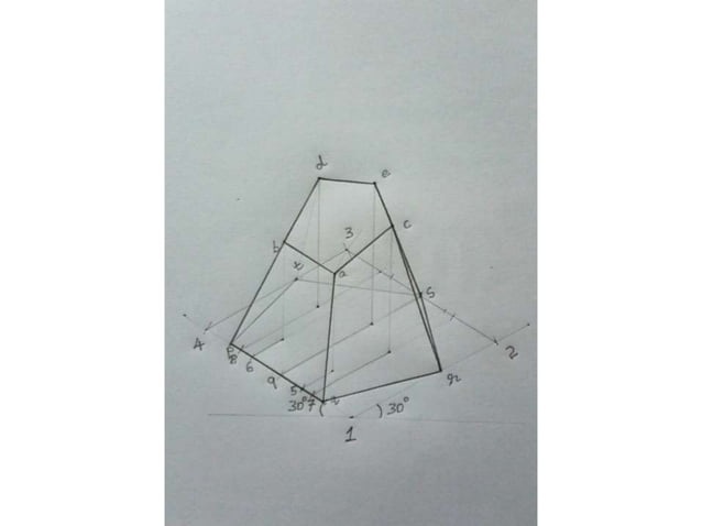 Isometric view of truncated pentagonal pyramid | PPTX
