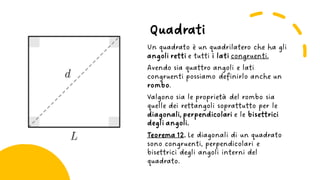 Lavoro di matematica su isometrie e quadrilateri | PDF