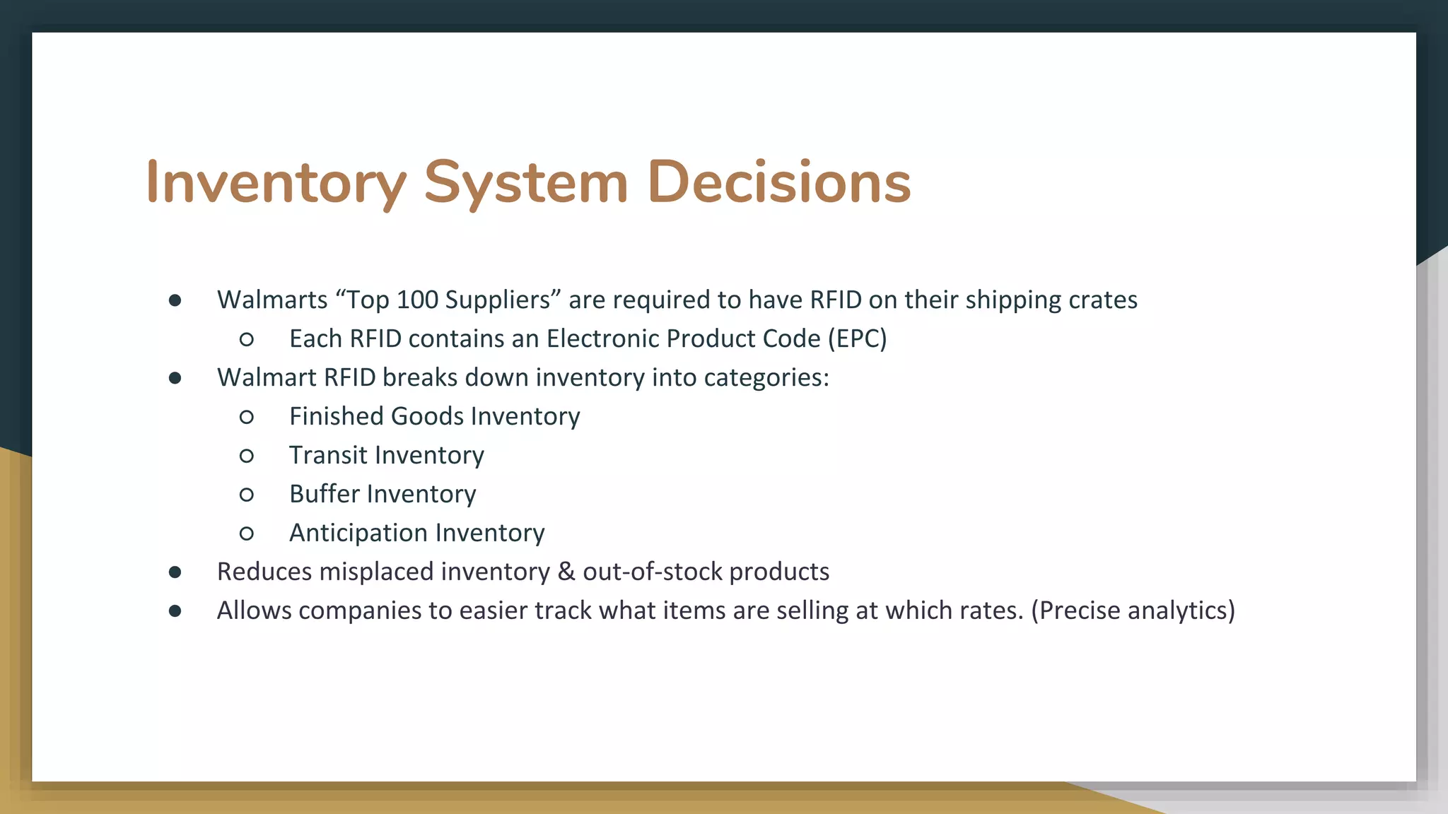 Walmart inventory system analysis | PPTX