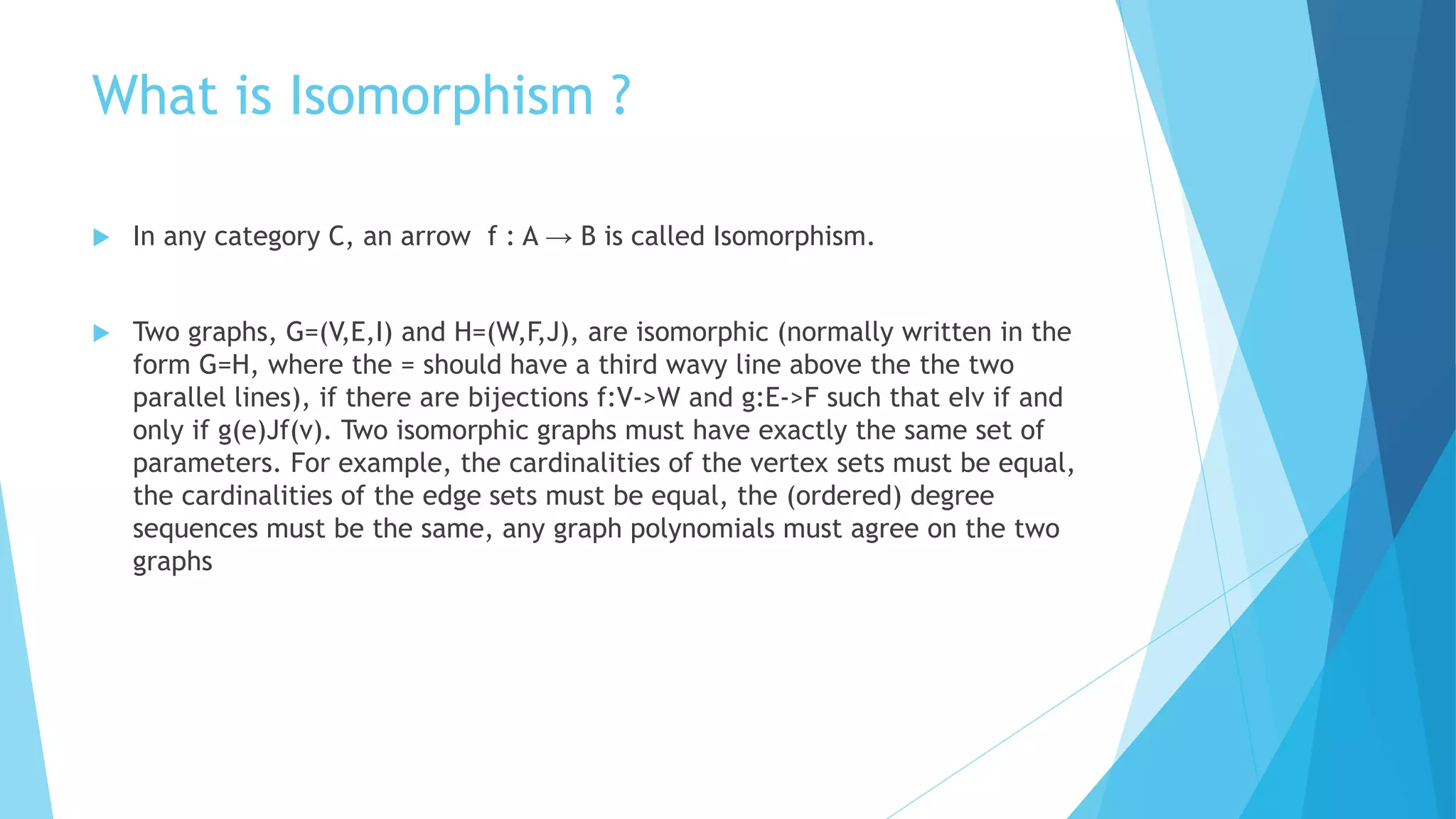Isomorphism in Math | PPTX | Physics | Science