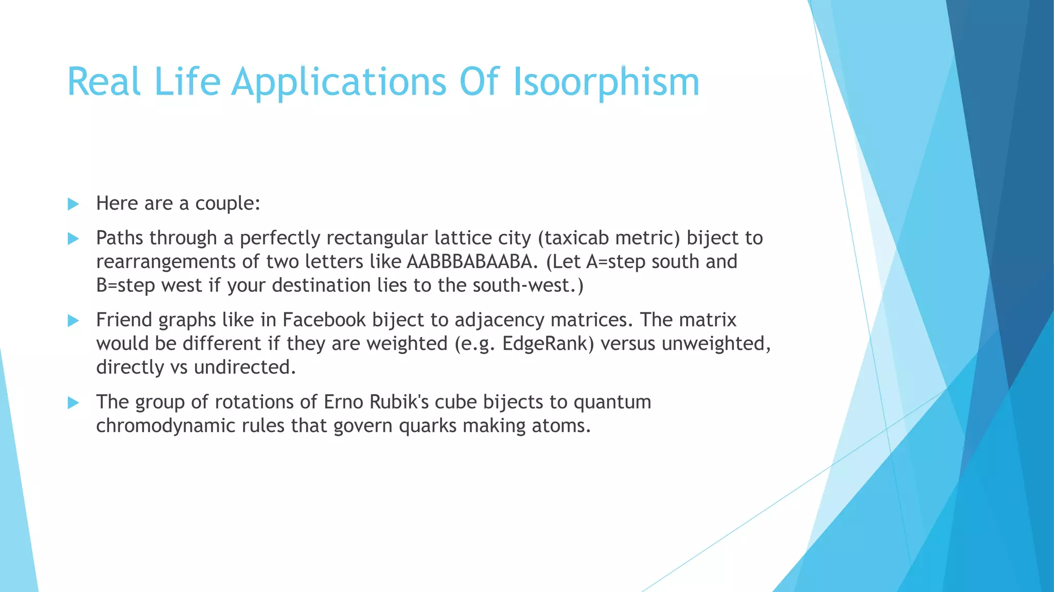 Isomorphism in Math | PPTX | Physics | Science