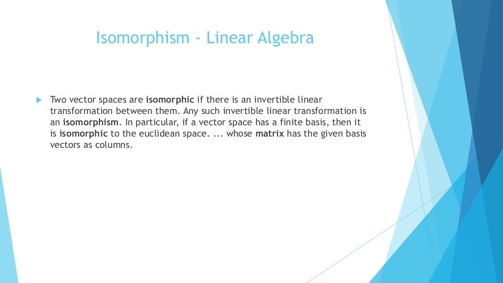 Isomorphism in Math