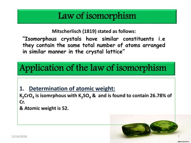 Isomorphism | PPTX | Chemistry | Science