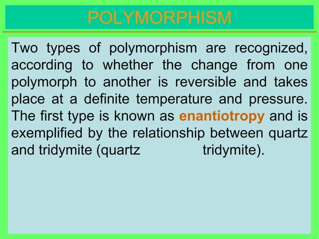 ISOMORPHISM & POLYMORPHISM.ppt | Chemistry | Science