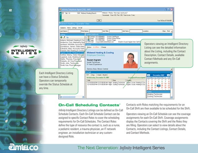 AMTELCO Infinity IS On Call Scheduling Directory | PDF | Motor Insurance | Insurance
