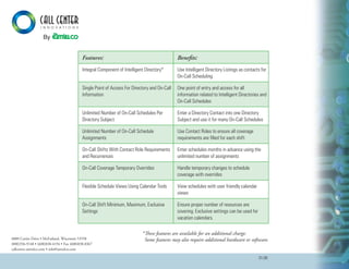 AMTELCO Infinity IS On Call Scheduling Directory | PDF | Motor ...