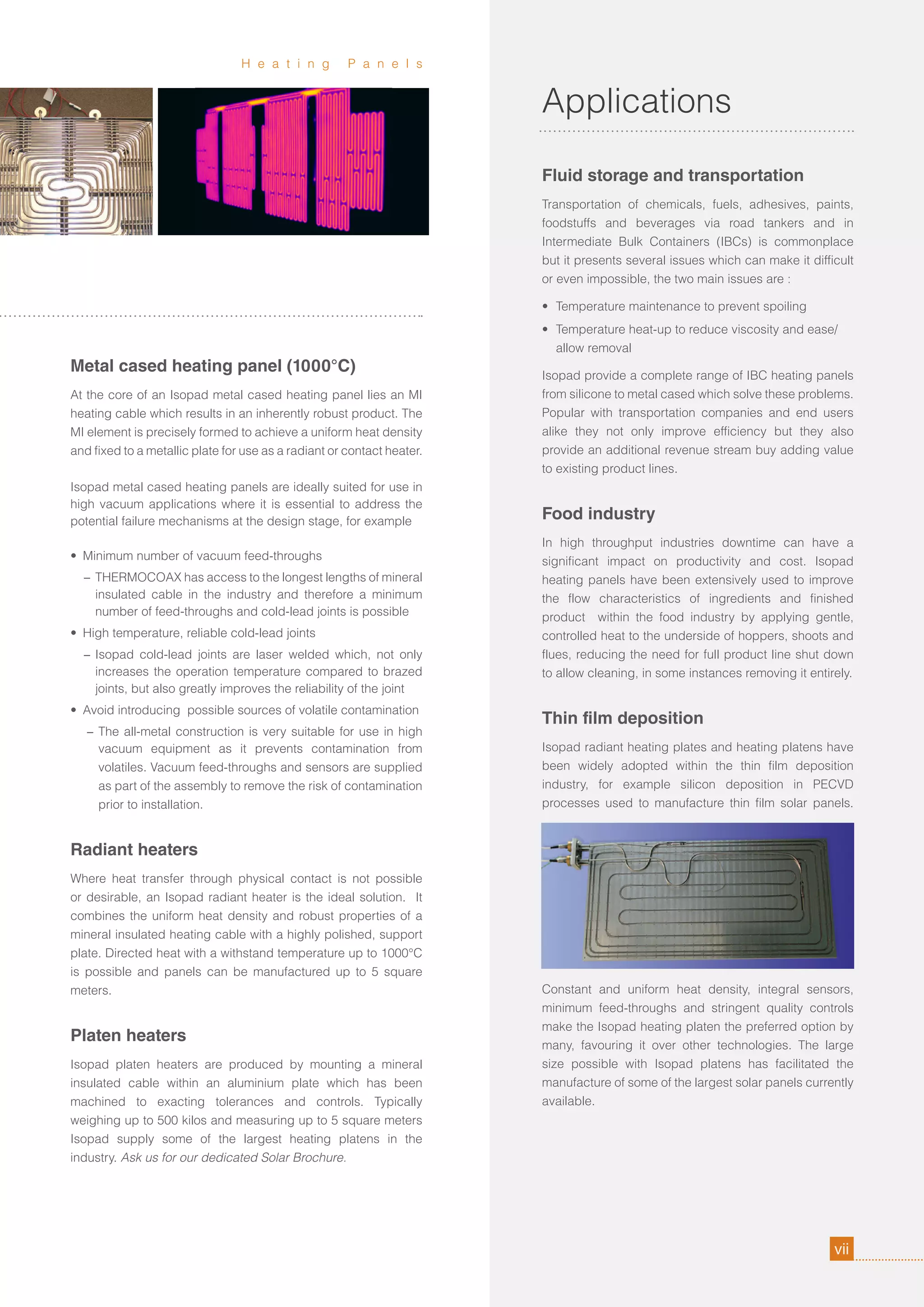 Isopad Standard Heating - Full Product Catalogue | PDF