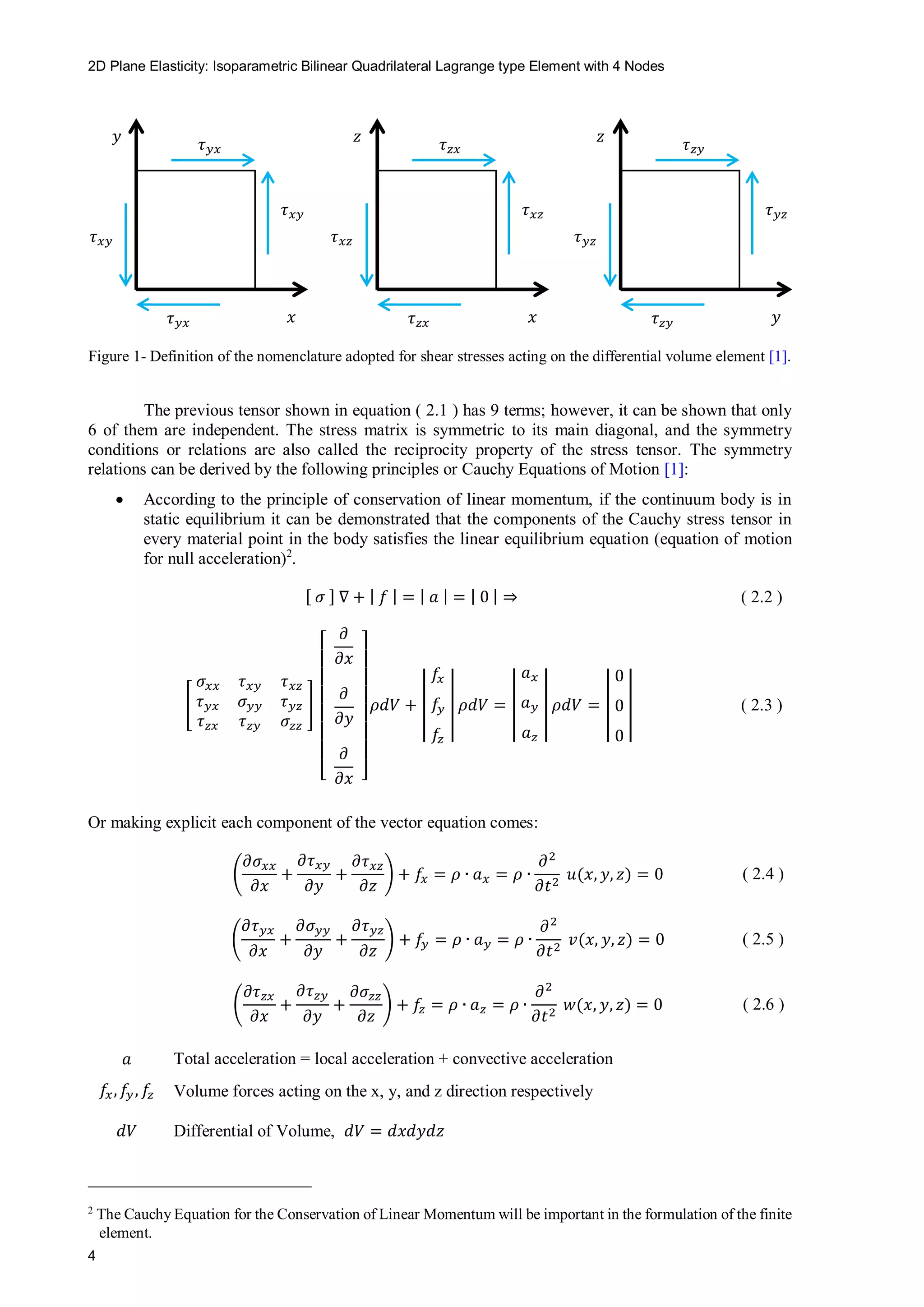 Isoparametric bilinear quadrilateral element | PDF