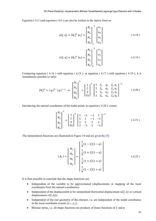 Isoparametric bilinear quadrilateral element | PDF