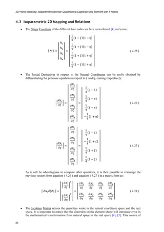 Isoparametric bilinear quadrilateral element | PDF