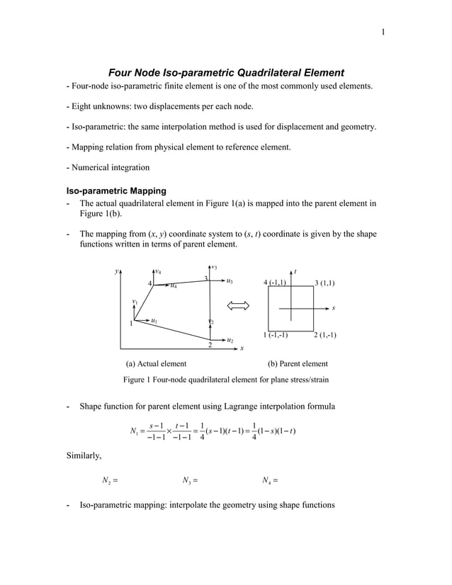 Isoparametric mapping | PDF