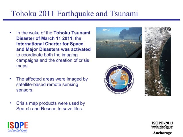 Mapping the Tohoku 2011 Tsunami event with a remote sensing satellite ...