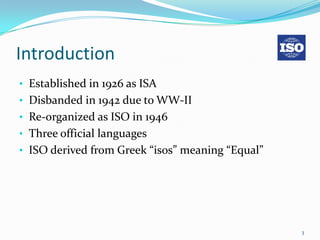 ISO Presentation | PPTX | Business and Finance