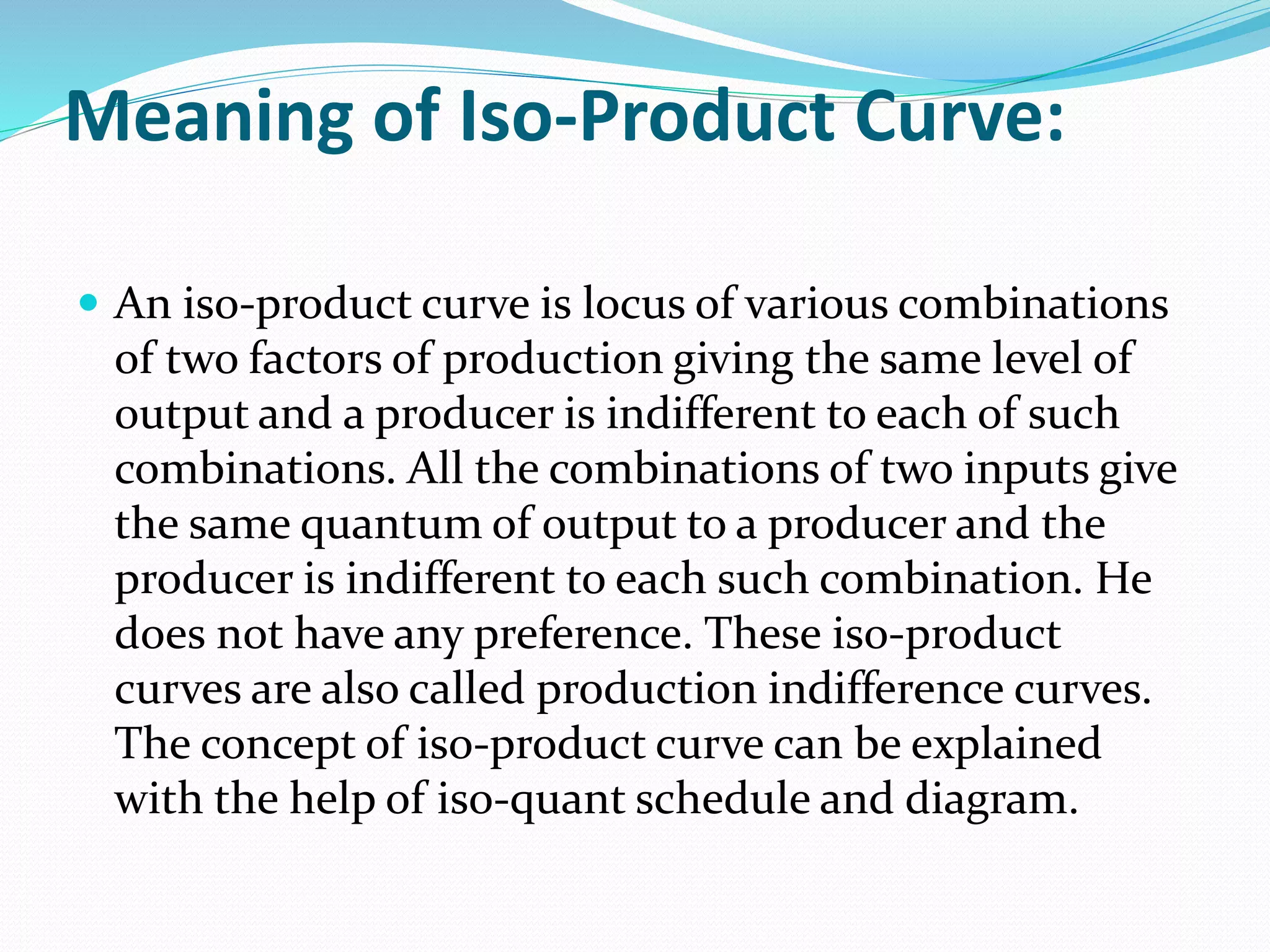 Iso product Curve | PPTX