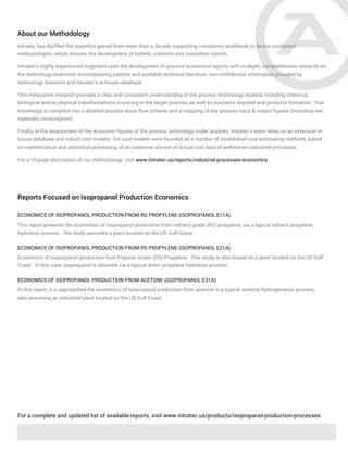 Feasibility Studies: Isopropanol Manufacturing | PDF