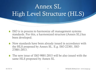 ISO 9001:2015 Expected Changes (based on DIS) | PPT