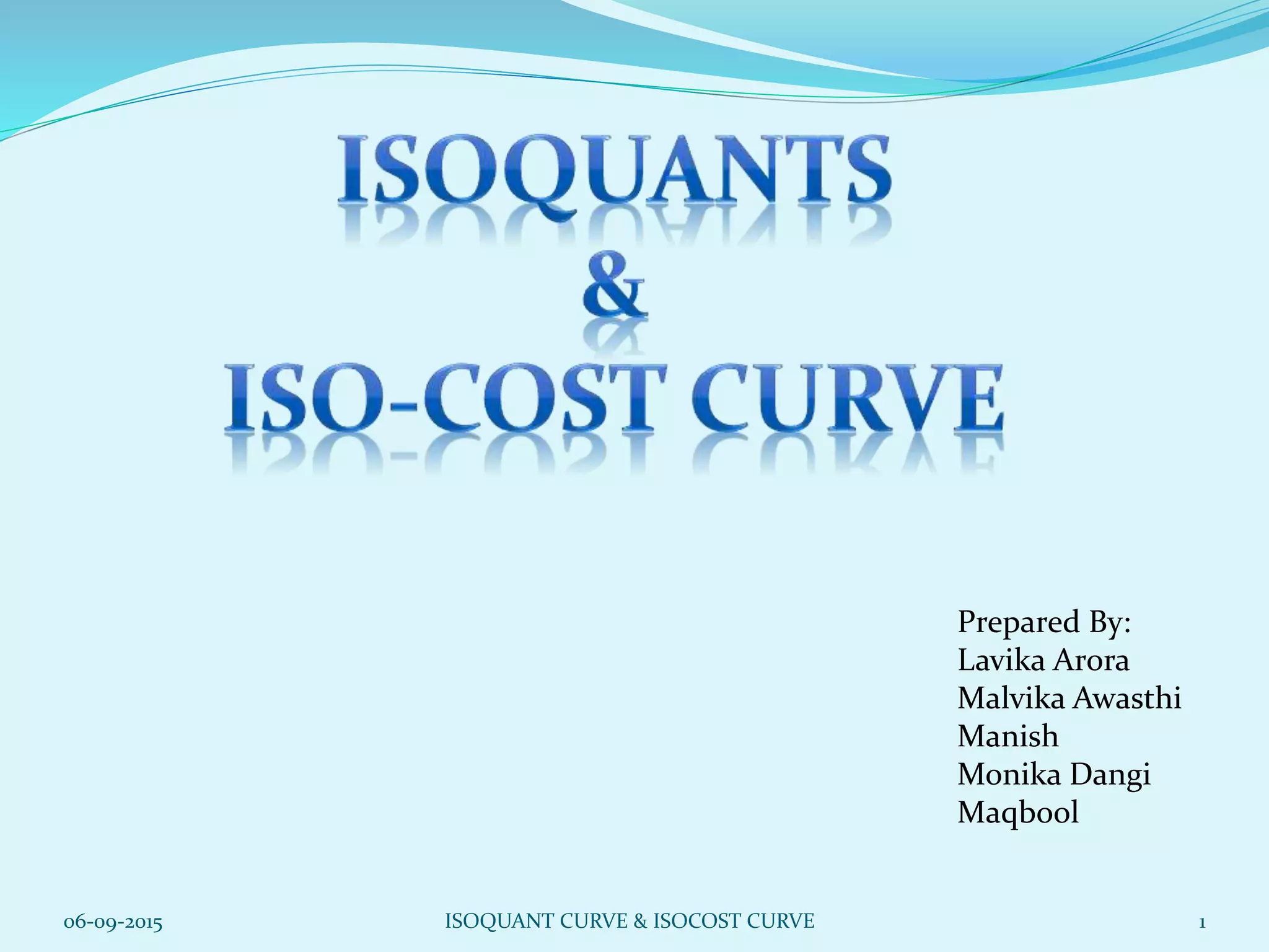 Isoquants | PPTX