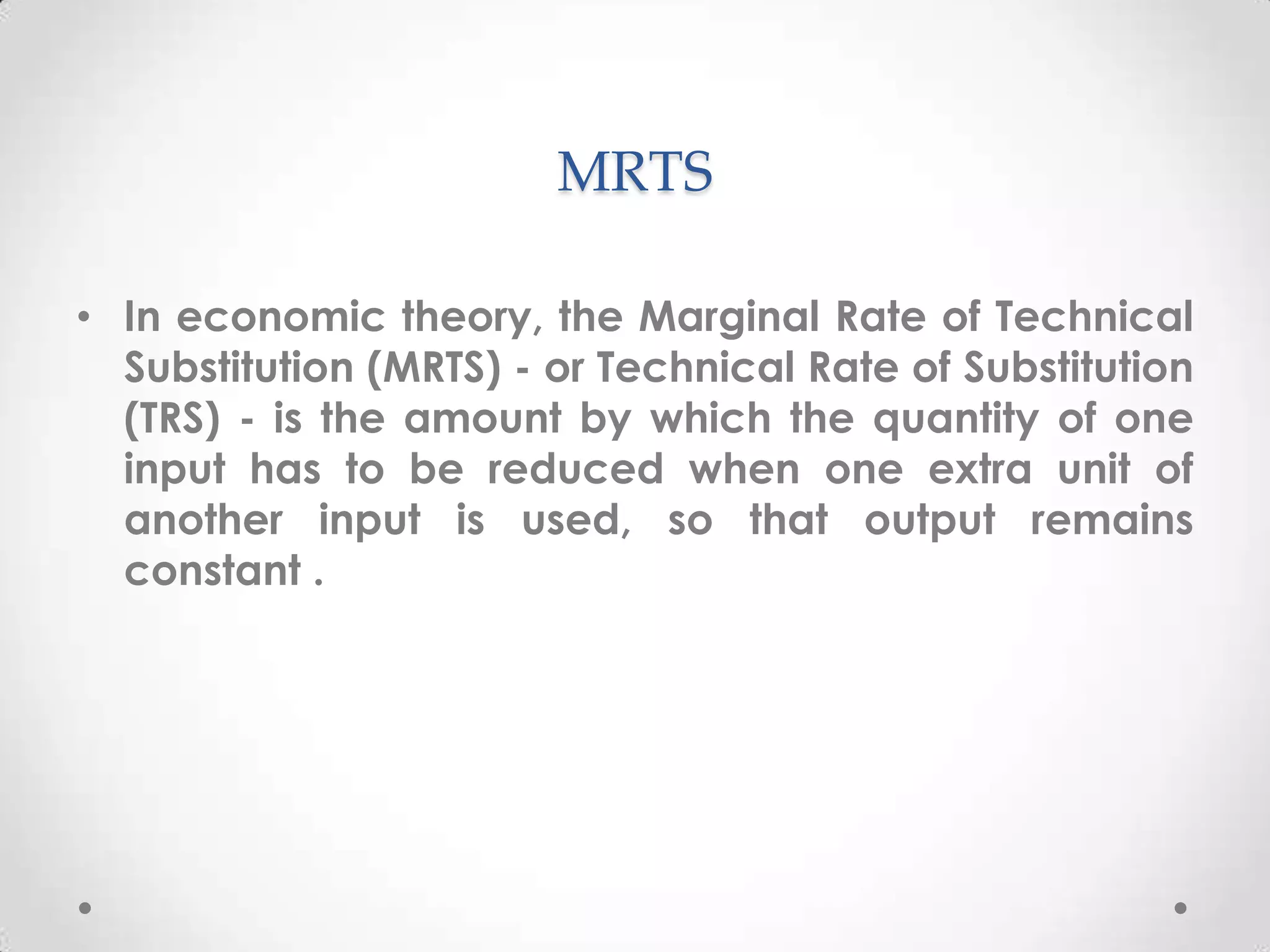 Isoquants and returns to scale | PPTX