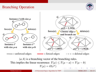 A Polynomial-Space Exact Algorithm for TSP in Degree-5 Graphs | PPT