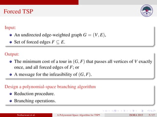 A Polynomial-Space Exact Algorithm for TSP in Degree-5 Graphs | PPT