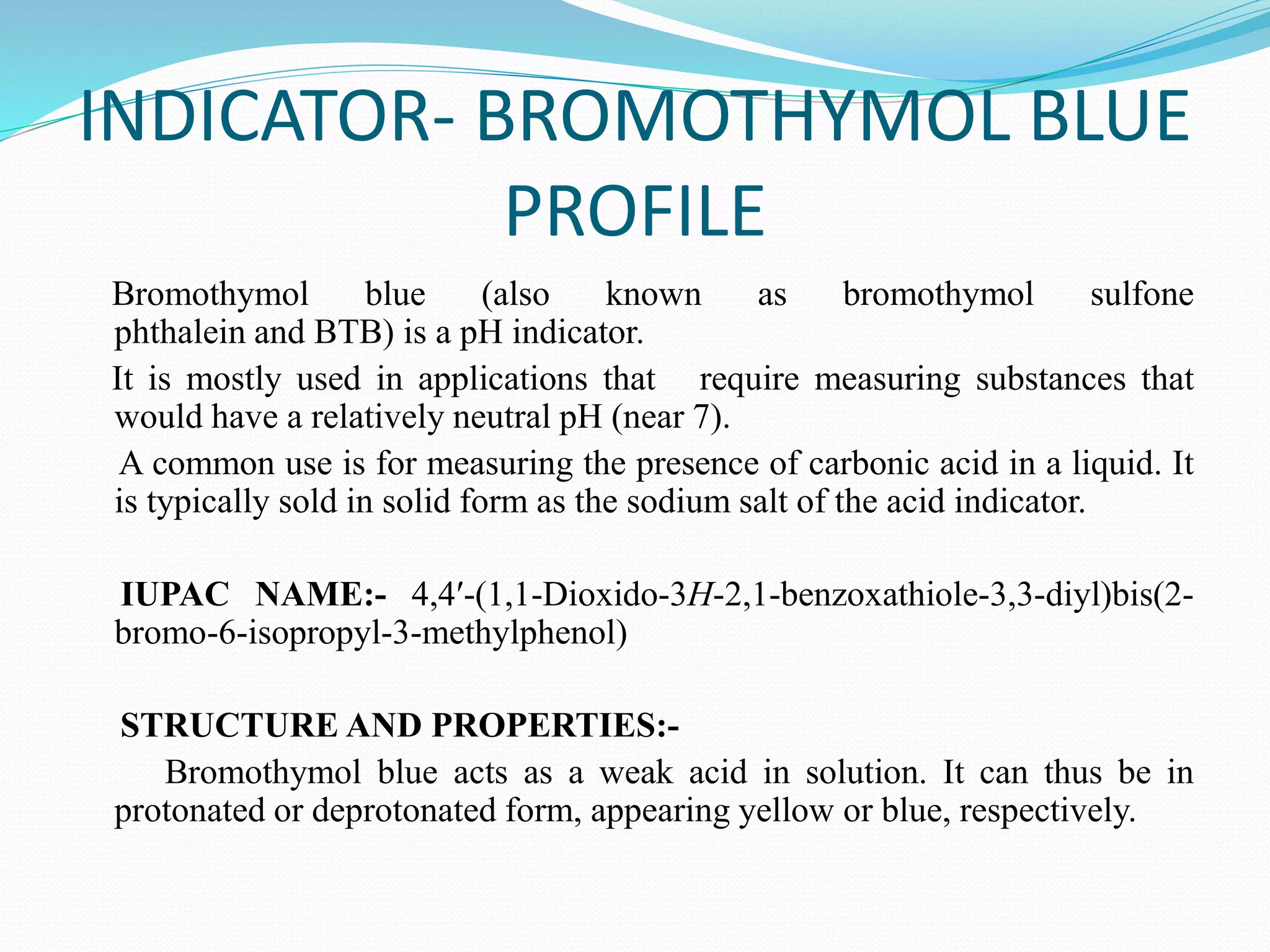Isosbestic point of bromothymol blue | PPTX