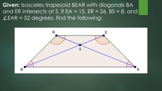 Illustrating the properties of an isosceles trapezoids | PPTX