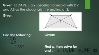 Illustrating the properties of an isosceles trapezoids | PPTX