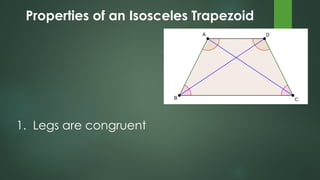 Illustrating the properties of an isosceles trapezoids | PPTX