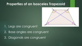 Illustrating the properties of an isosceles trapezoids | PPTX