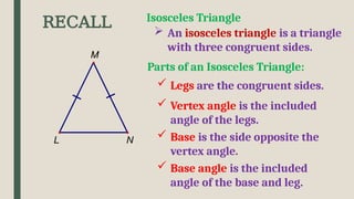 Understand Isosceles and Equilateral Triangles | PPTX