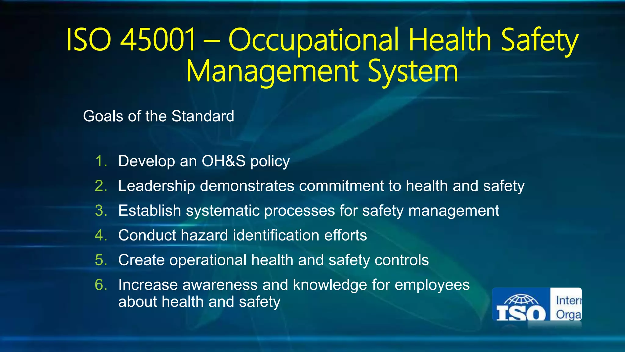 ISO Standard 45001 Occupational Health and Safety Management System | PPTX