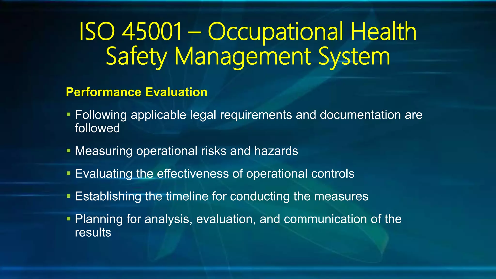 ISO Standard 45001 Occupational Health and Safety Management System | PPTX