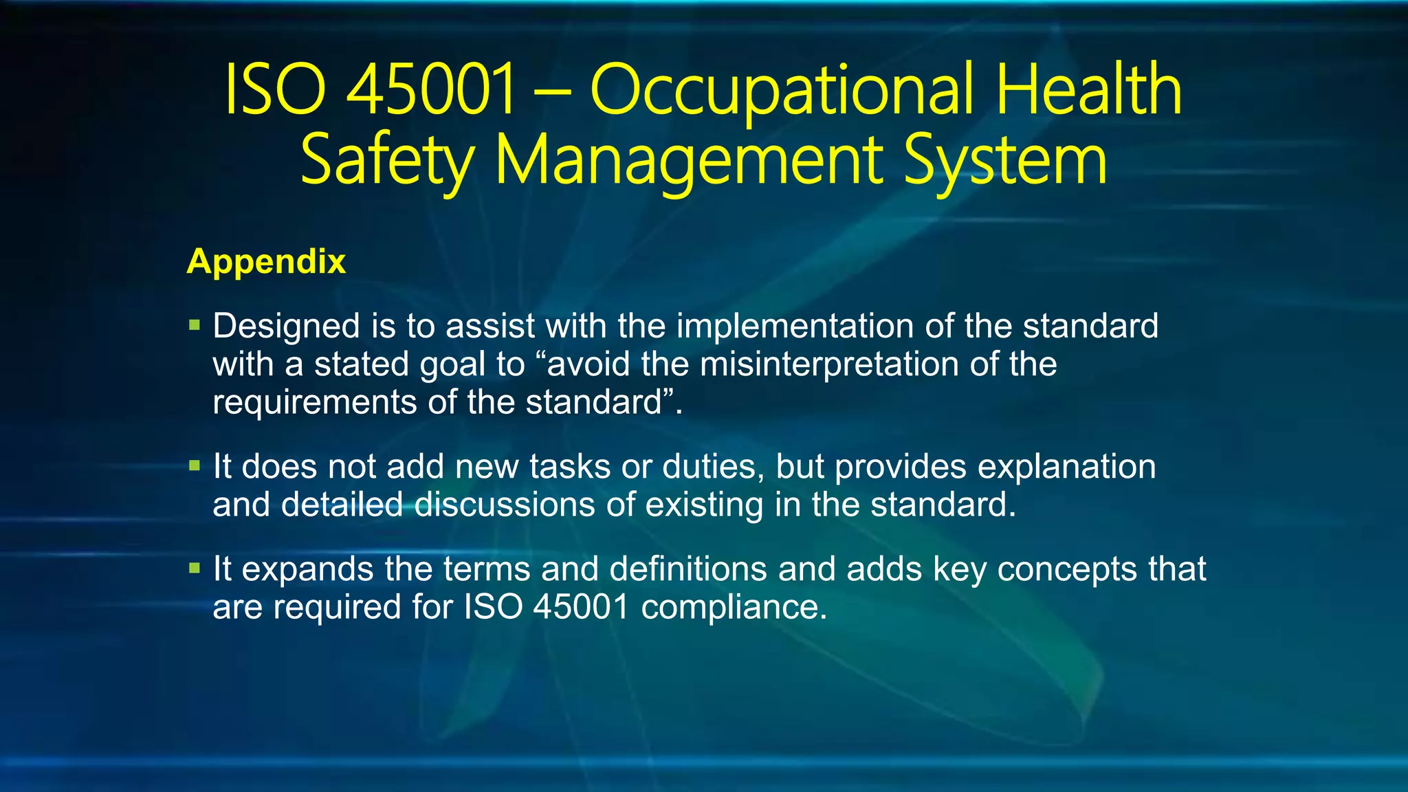 ISO Standard 45001 Occupational Health and Safety Management System | PPTX