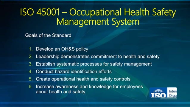 ISO Standard 45001 Occupational Health and Safety Management System | PPTX