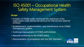 ISO Standard 45001 Occupational Health and Safety Management System | PPTX