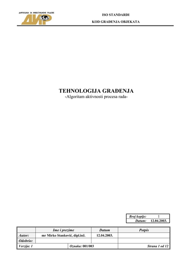 Iso standardi kod_gradenja_objekata_tehn | PDF