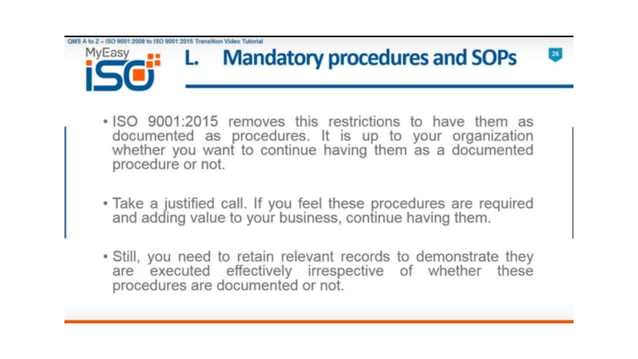 A to Z of ISO 9001-2008 to ISO 9001-2015 QMS transitions and migrations ...