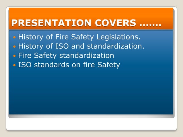 Iso standards on fire safety | PPTX