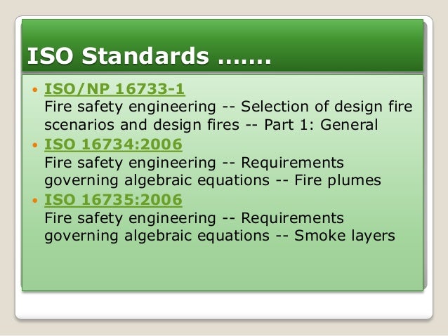 Iso standards on fire safety