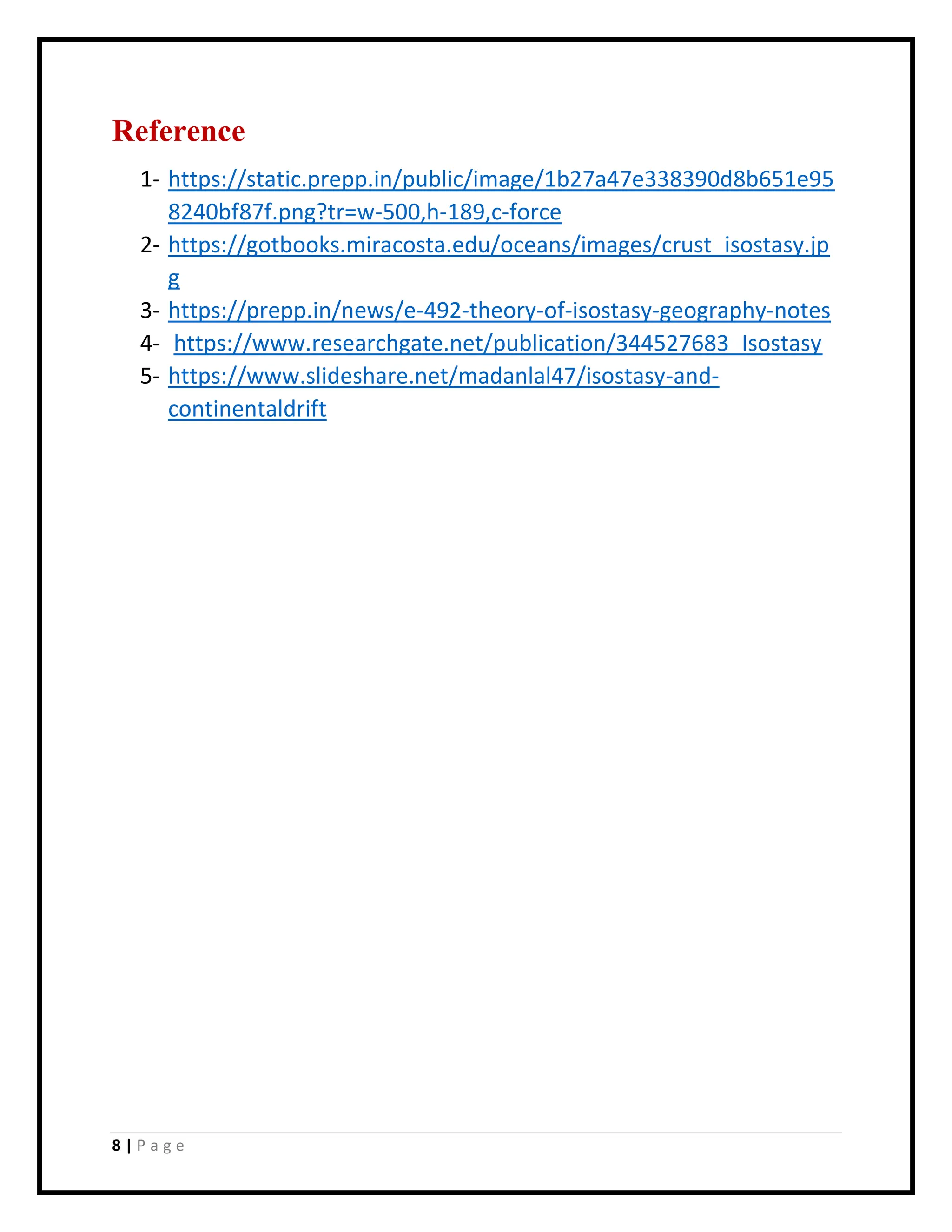 Presentation about (Isostasy) geophysics .pdf | Geography | Science