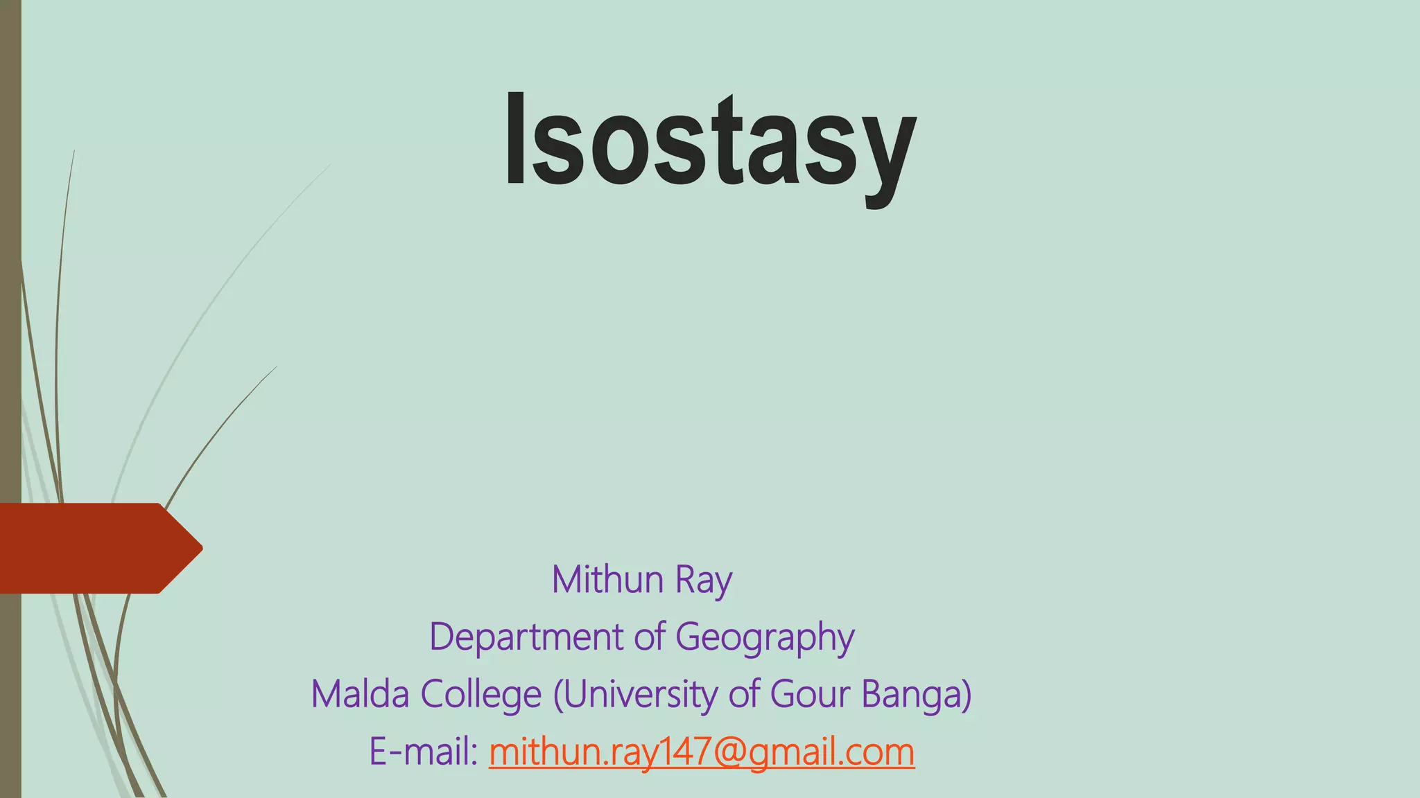 Isostasy | PPTX
