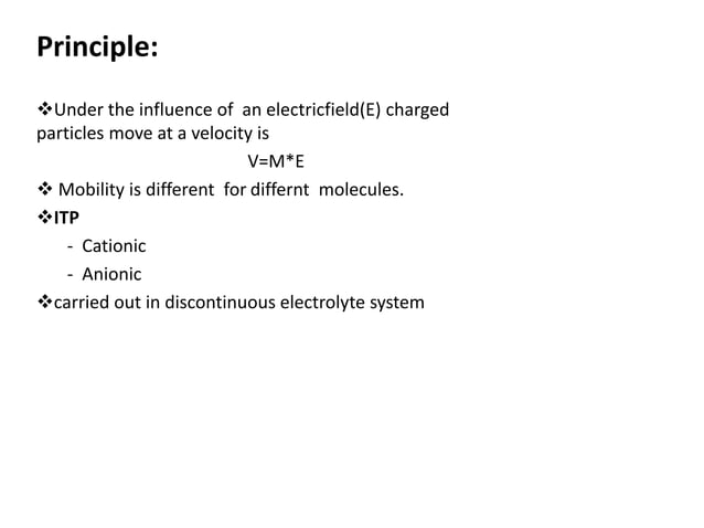Isotachophoresis & ief(iso electric focusing | PPTX | Chemistry | Science