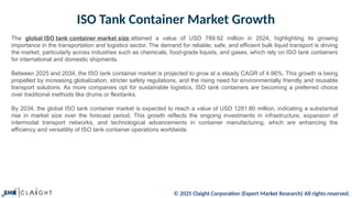 ISO Tank Container Market Size, Share, Forecast 2025-2034 | PPT