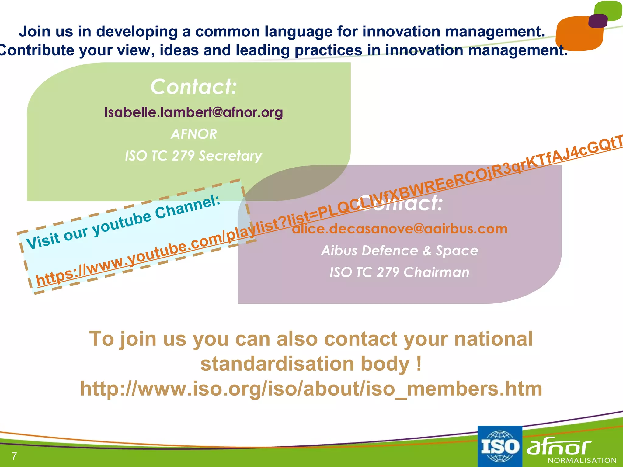 ISO guidelines on Innovation management ISO 50500 series | PPT