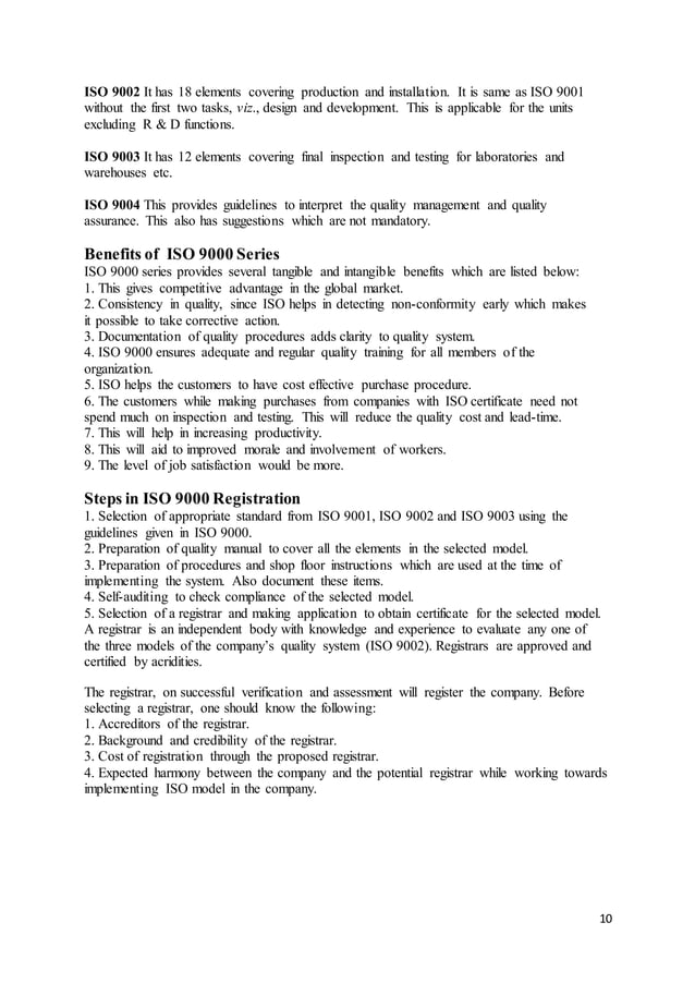 INTERNATIONAL ORGANIZATION FOR STANDARDIZATION(ISO) | PDF