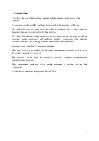 INTERNATIONAL ORGANIZATION FOR STANDARDIZATION(ISO) | PDF