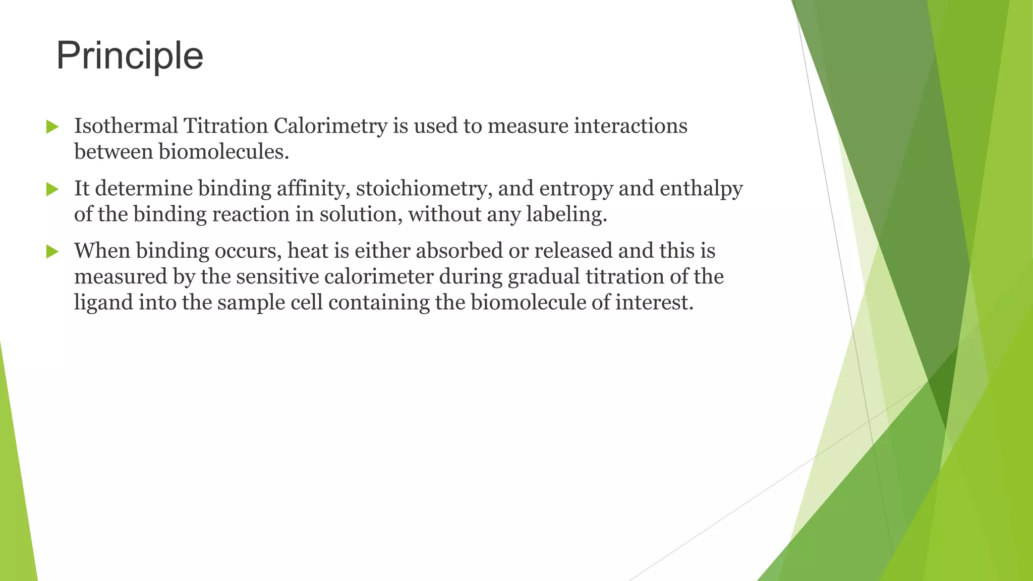 Isothermal titration calorimetry | PPTX