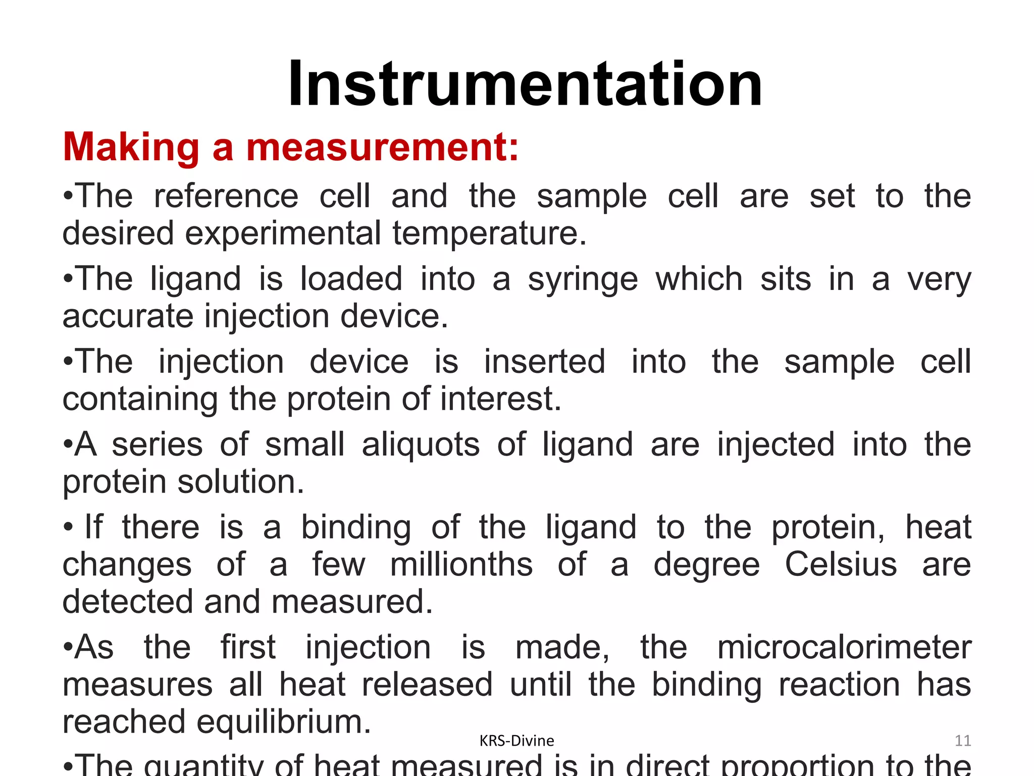 Isothermal titration calorimetry (ITC) | PPTX
