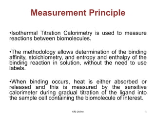 Isothermal titration calorimetry (ITC) | PPTX